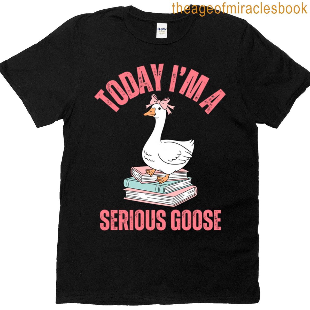 Today Im A Serious Goose Funny Meme T-shirt