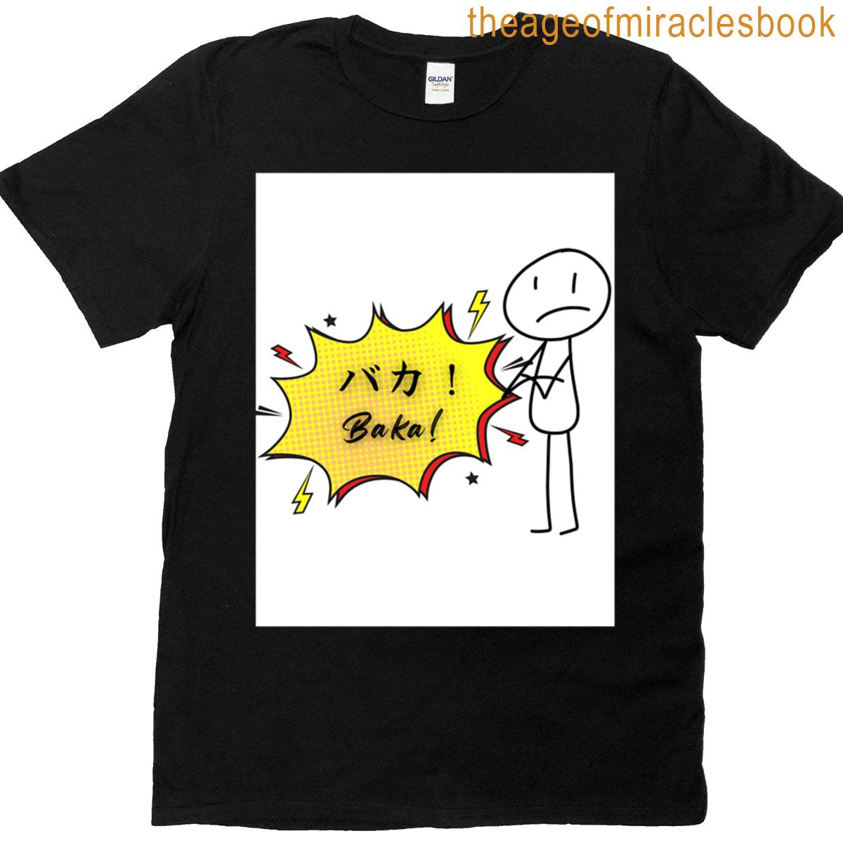 Baka Japanese Comic Style Expression Funny Anime Art T-shirt