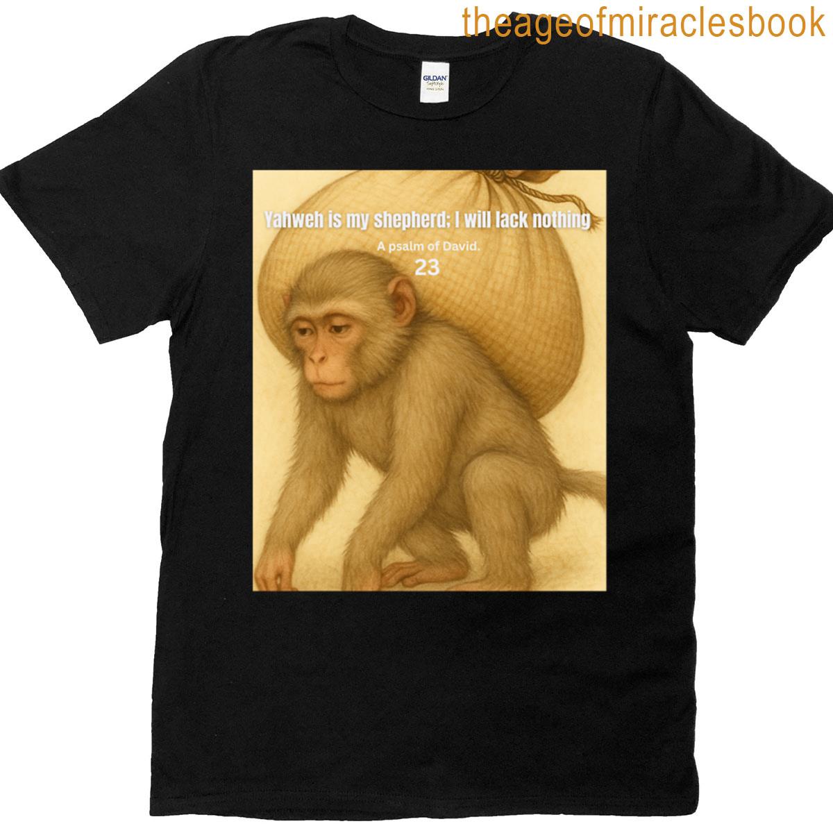 Psalm 23 David Humble Monkey Art T-shirt