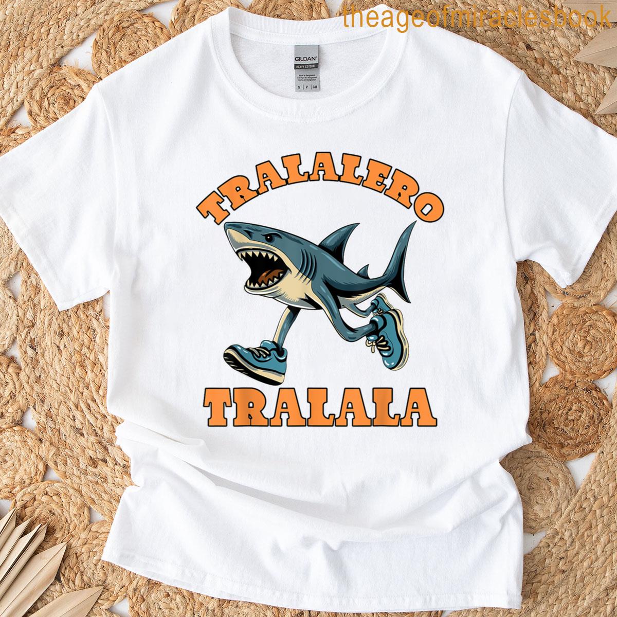 Funny Shark Tralalero Tralala Trendy Italian Brainrot Meme T-shirt