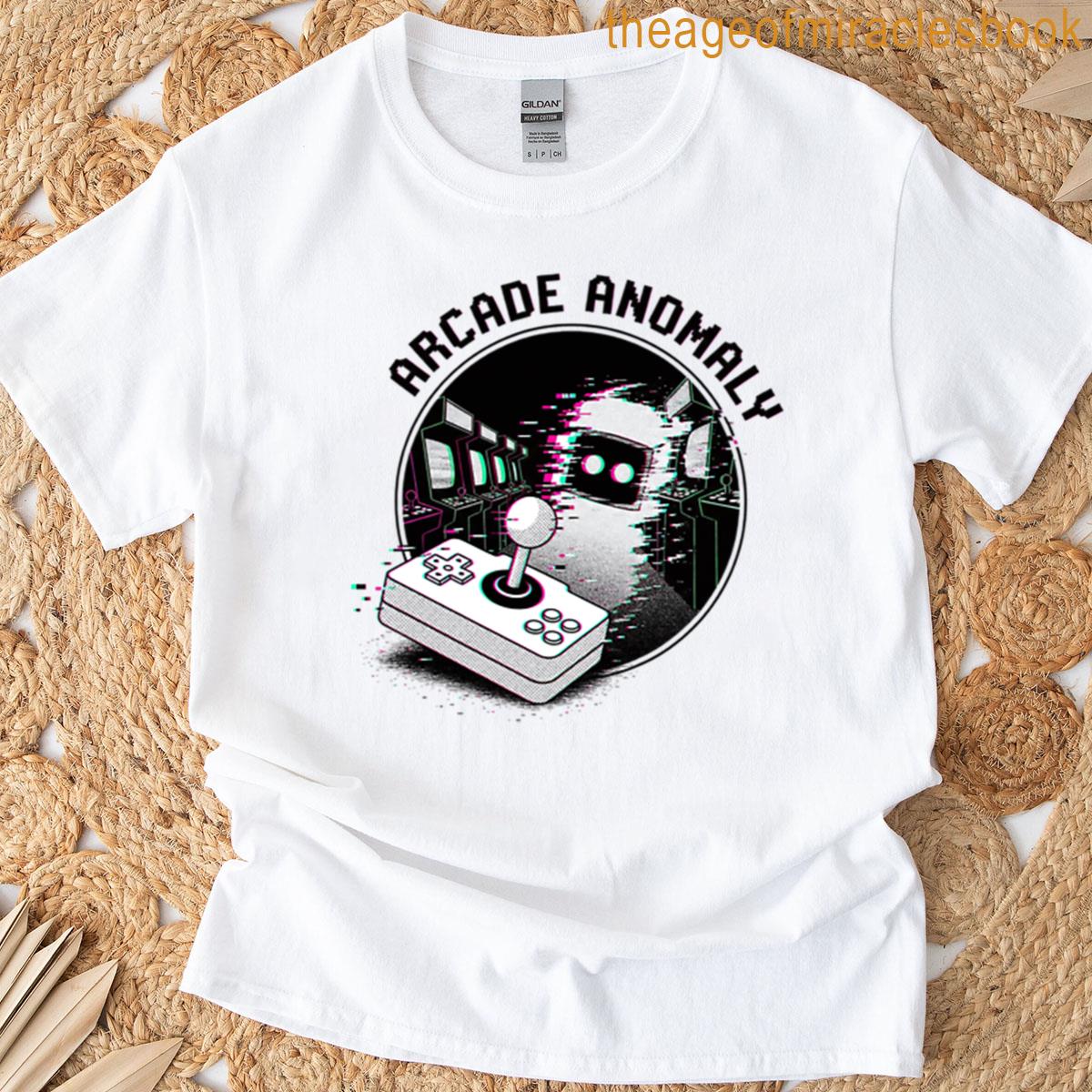 Arcade Anomaly Glitchcore Joystick Ghost Design T-shirt