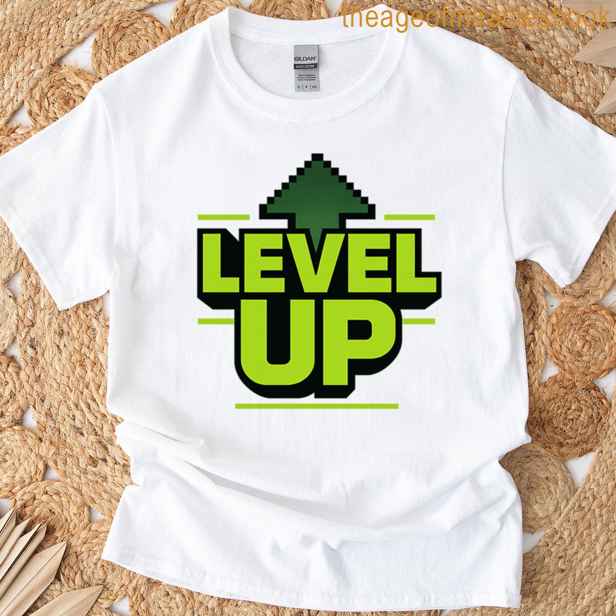 Level Up Retro Gaming Pixel Art - Gamer Achievement Design T-shirt