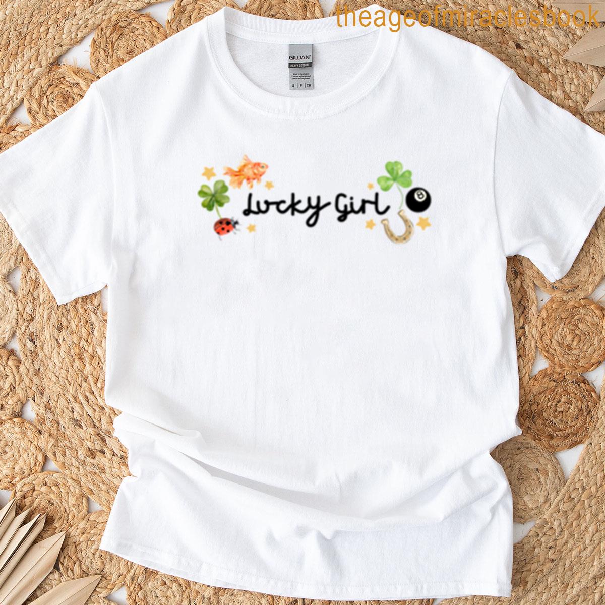 Lucky Girl With Luck Symbols T-shirt