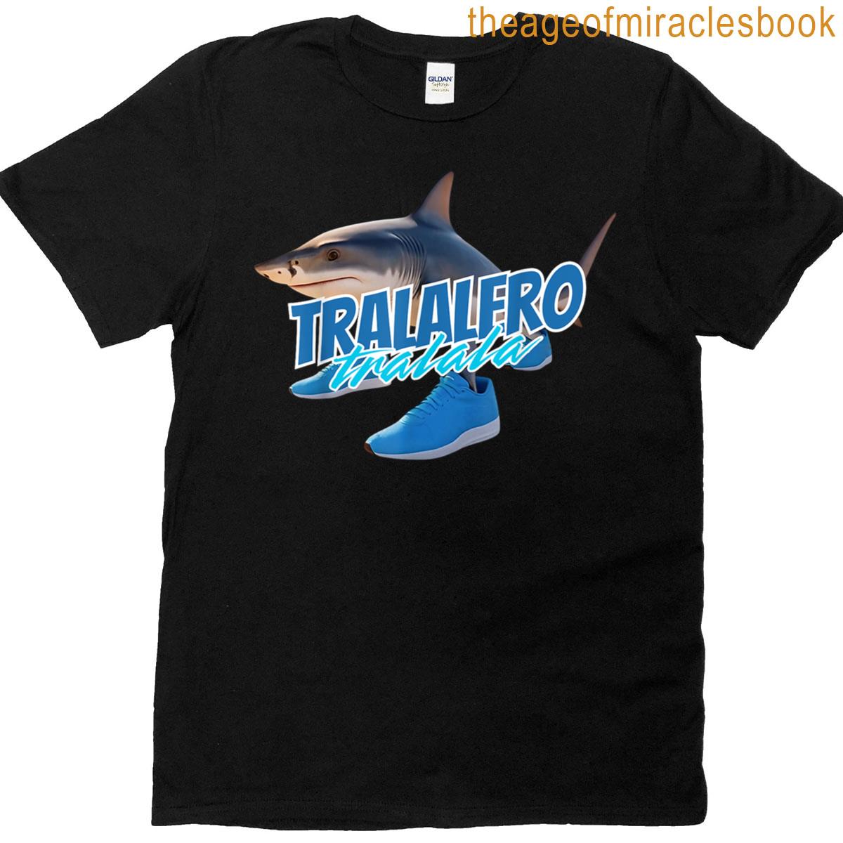 Tralalero Tralala Shark Italian Brainrot Viral Meme T-shirt