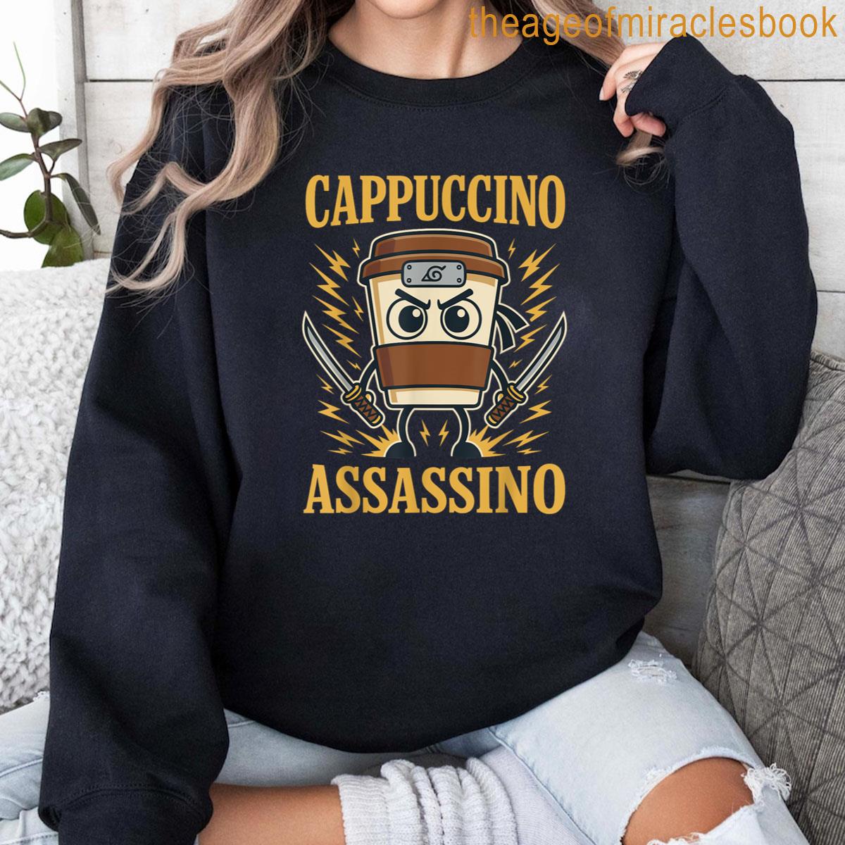 Italian Brainrot Cappuccino Assassino Funny Brain Rot Meme T-shirt