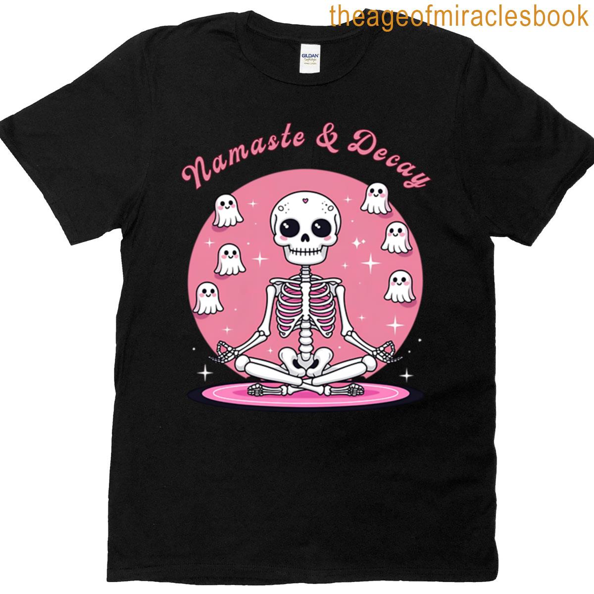 Pastel Goth Yoga Skeleton Namaste Decay T-shirt