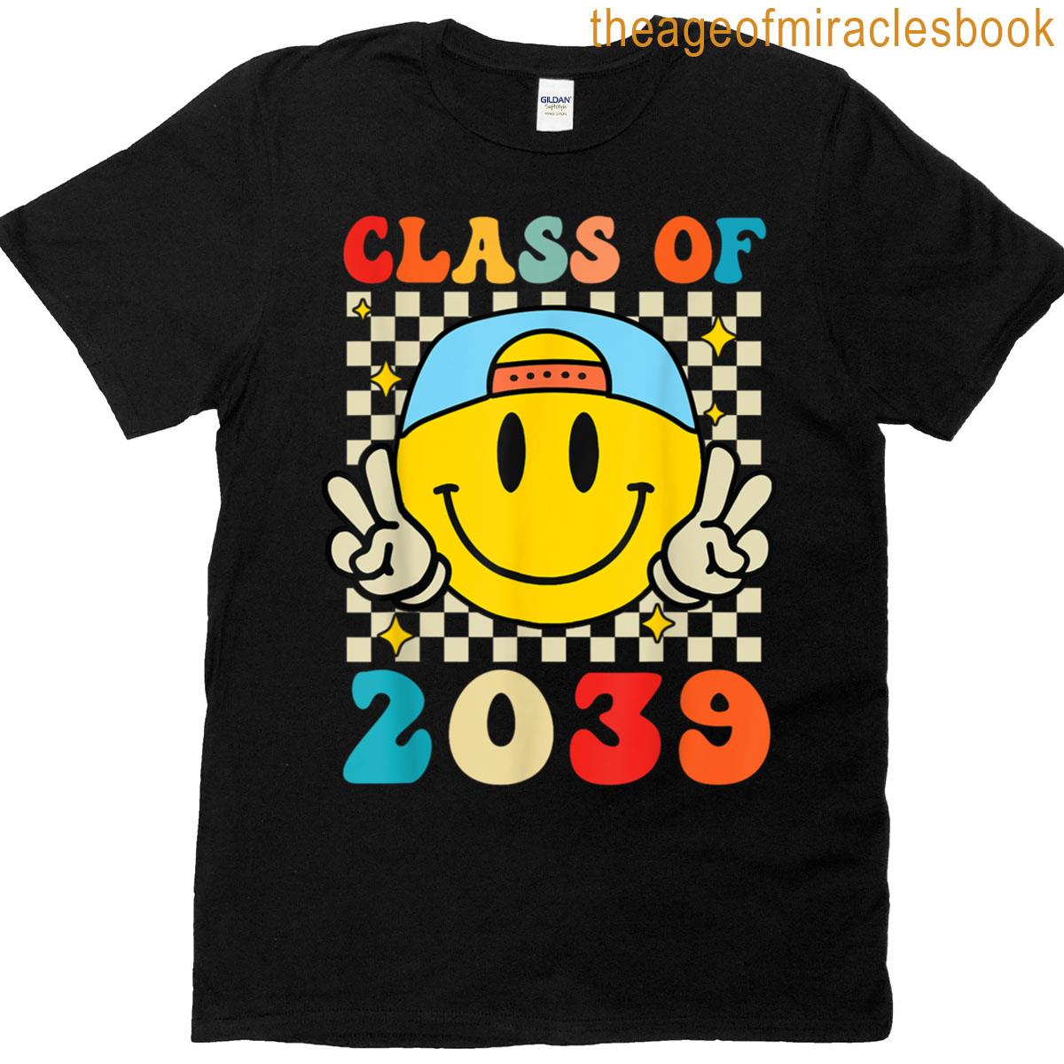 Class Of 2039 Grow With Me First Day Of School Graduation T-shirt