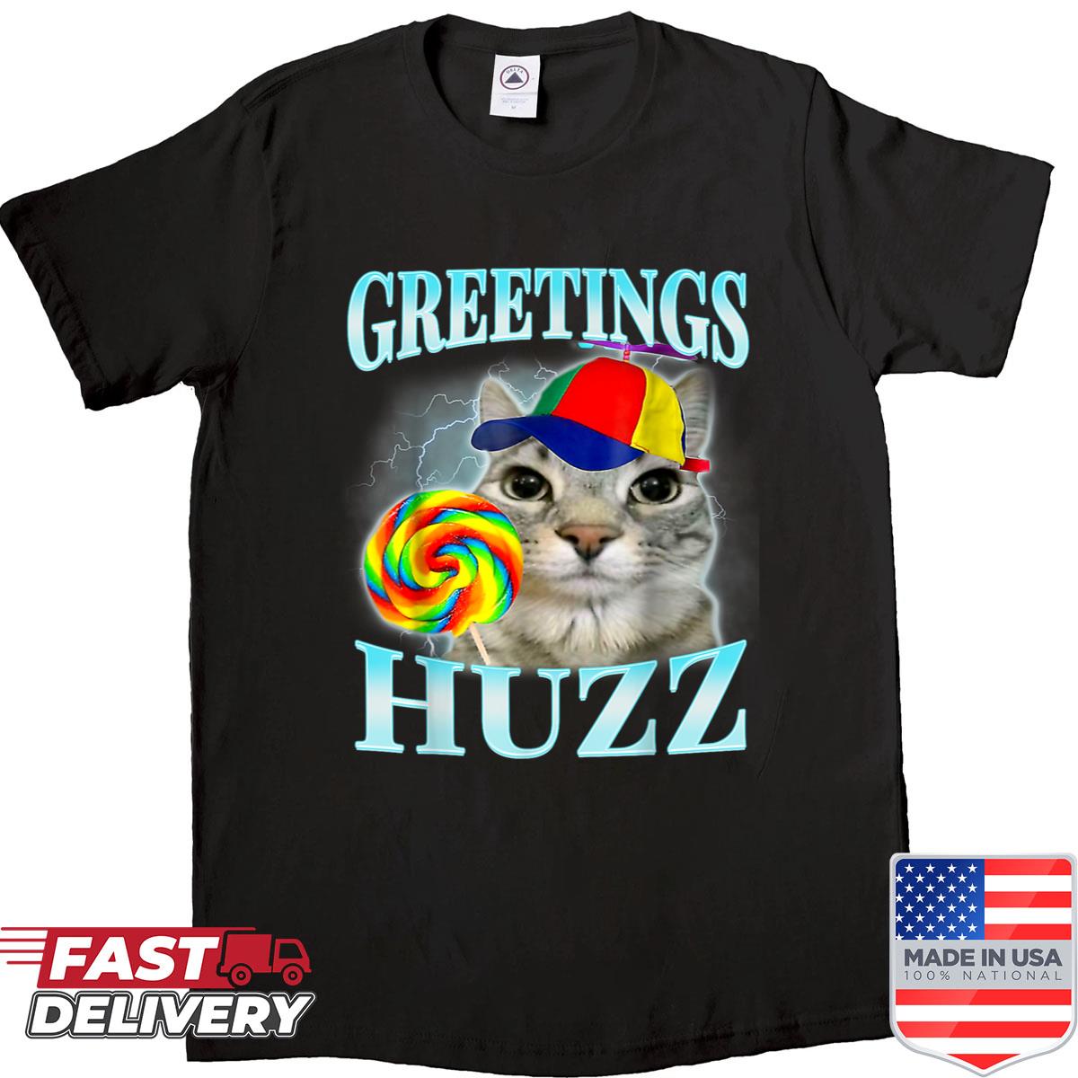 Greetings Huzz Funny Gen Z Gen Alpha Slang Meme Shirt