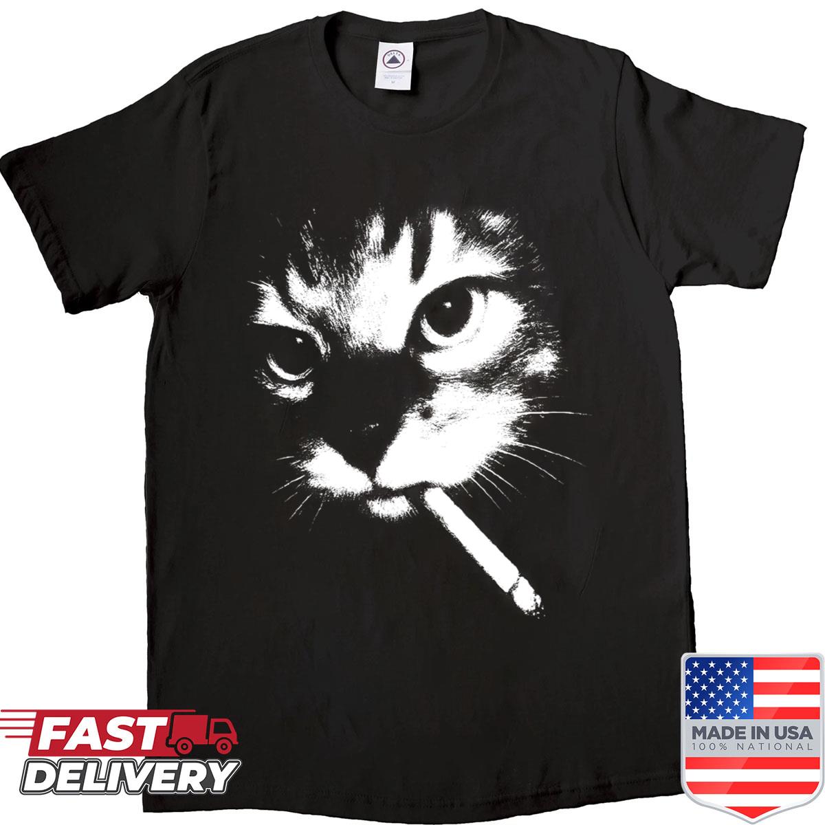 Funny Smoking Cat Meme Shirt