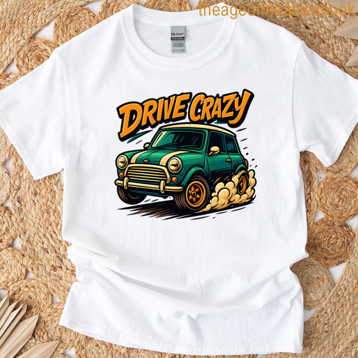 Drive Crazy Retro Mini Cooper In Burnout Style With Action Lettering T ...