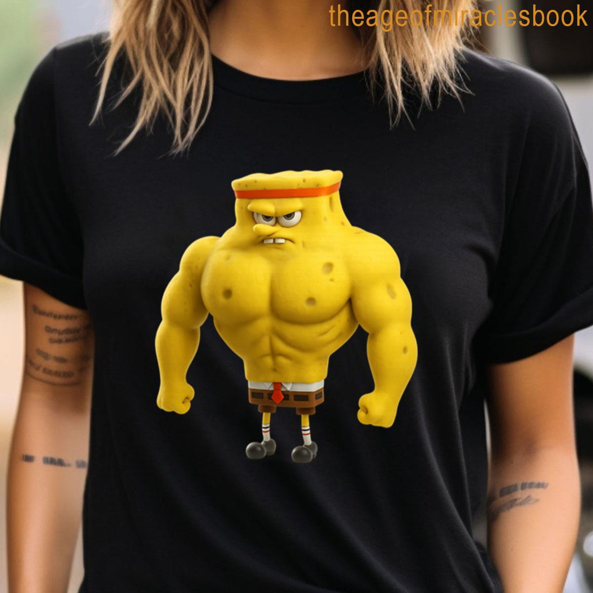 Spongebob Vs Patrick Star Battle Muscle Spongebob T-shirt