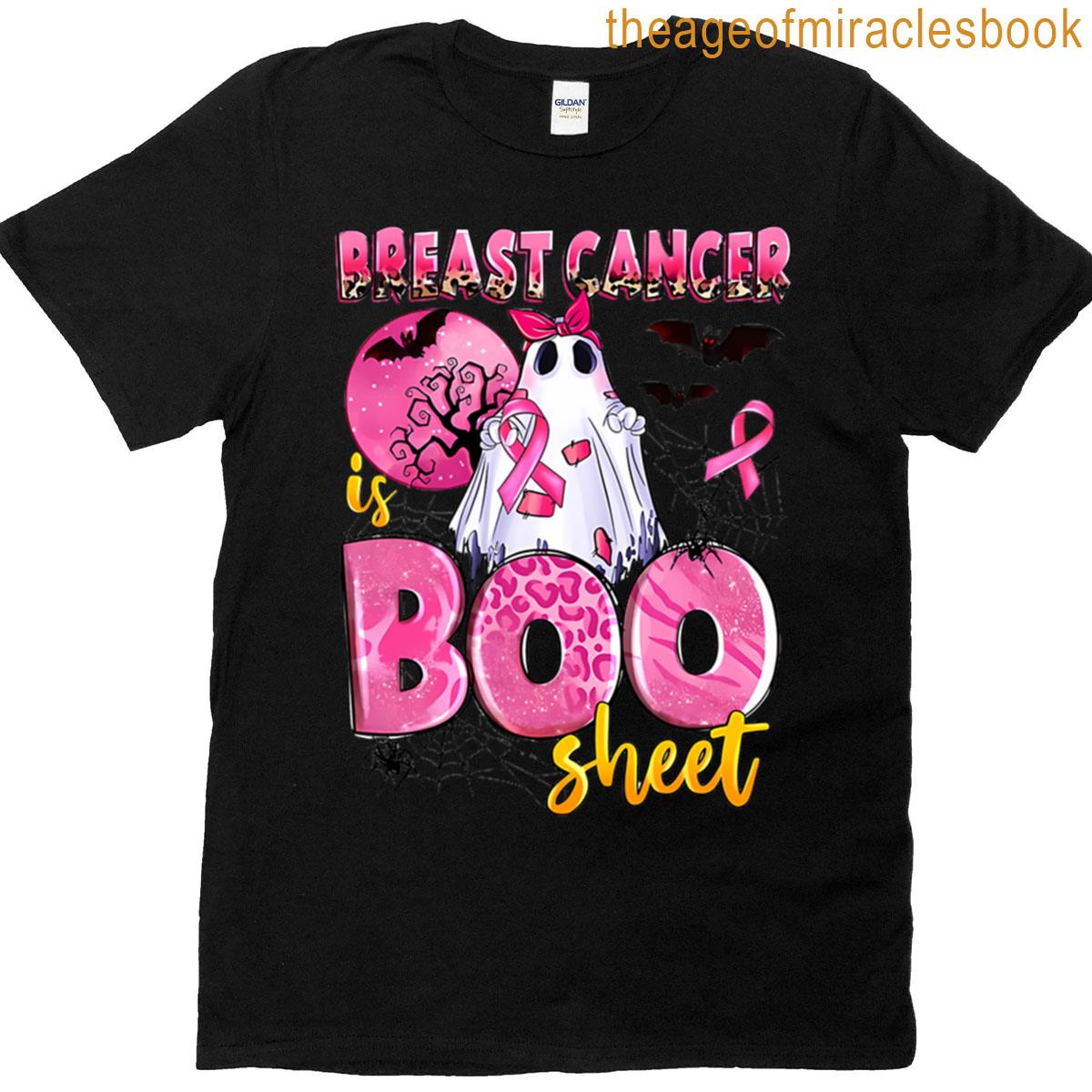 Boo Sheet Ghost Pink Moon Awareness Halloween T-shirt