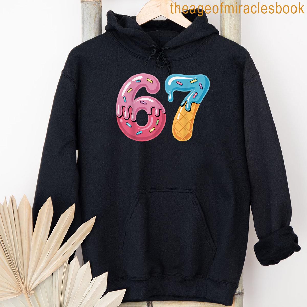 Ice Cream Drip Six Seven Sports Cool Meme 67 Funny Number T-shirt
