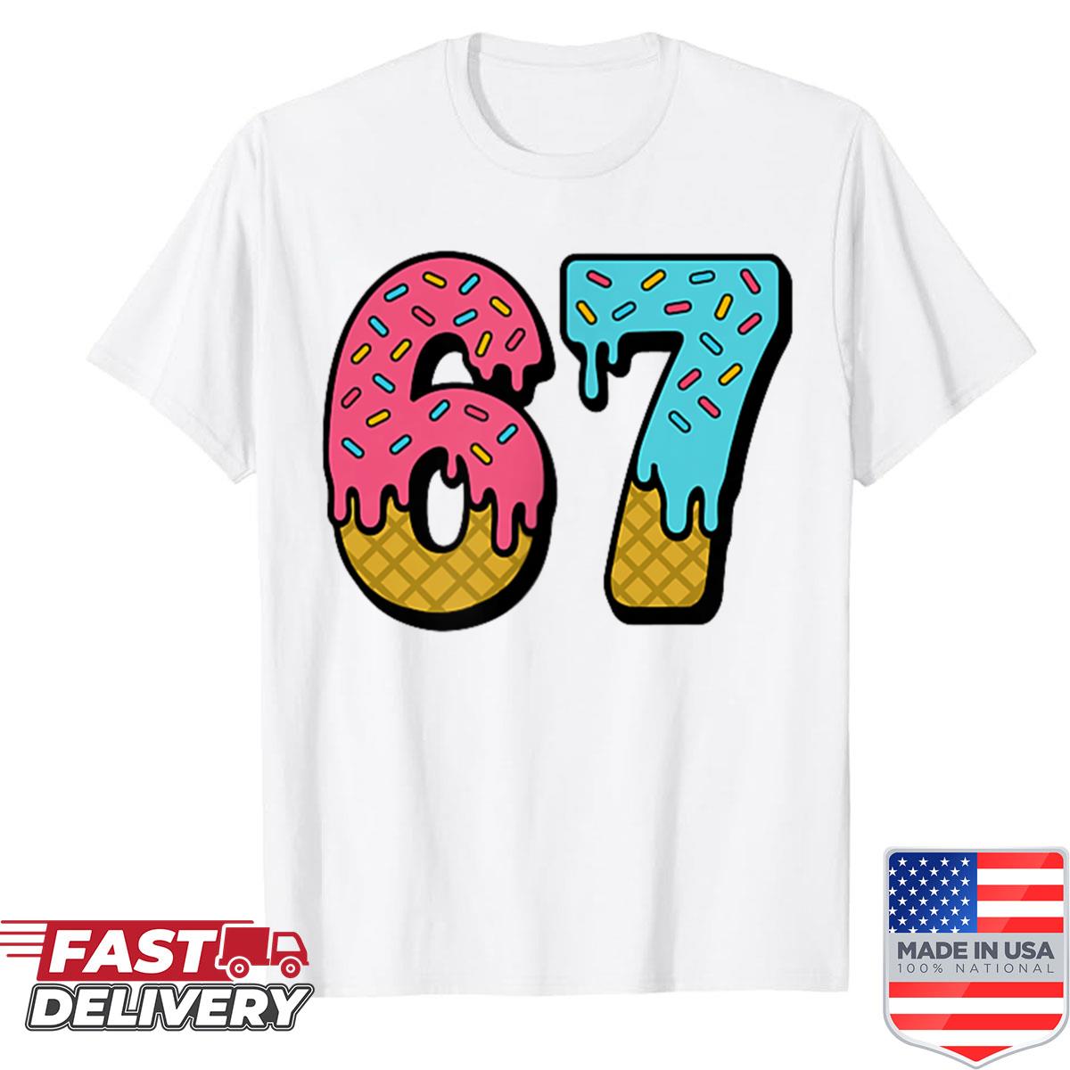 Six Seven Ice Cream Drip Sport 67 Fun Mason Meme Shirt