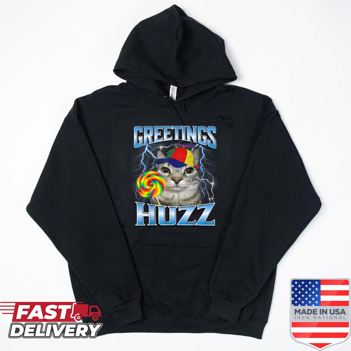 Lollipop Cat Funny Gen Z Alpha Cat Meme Greetings Huzz Shirt