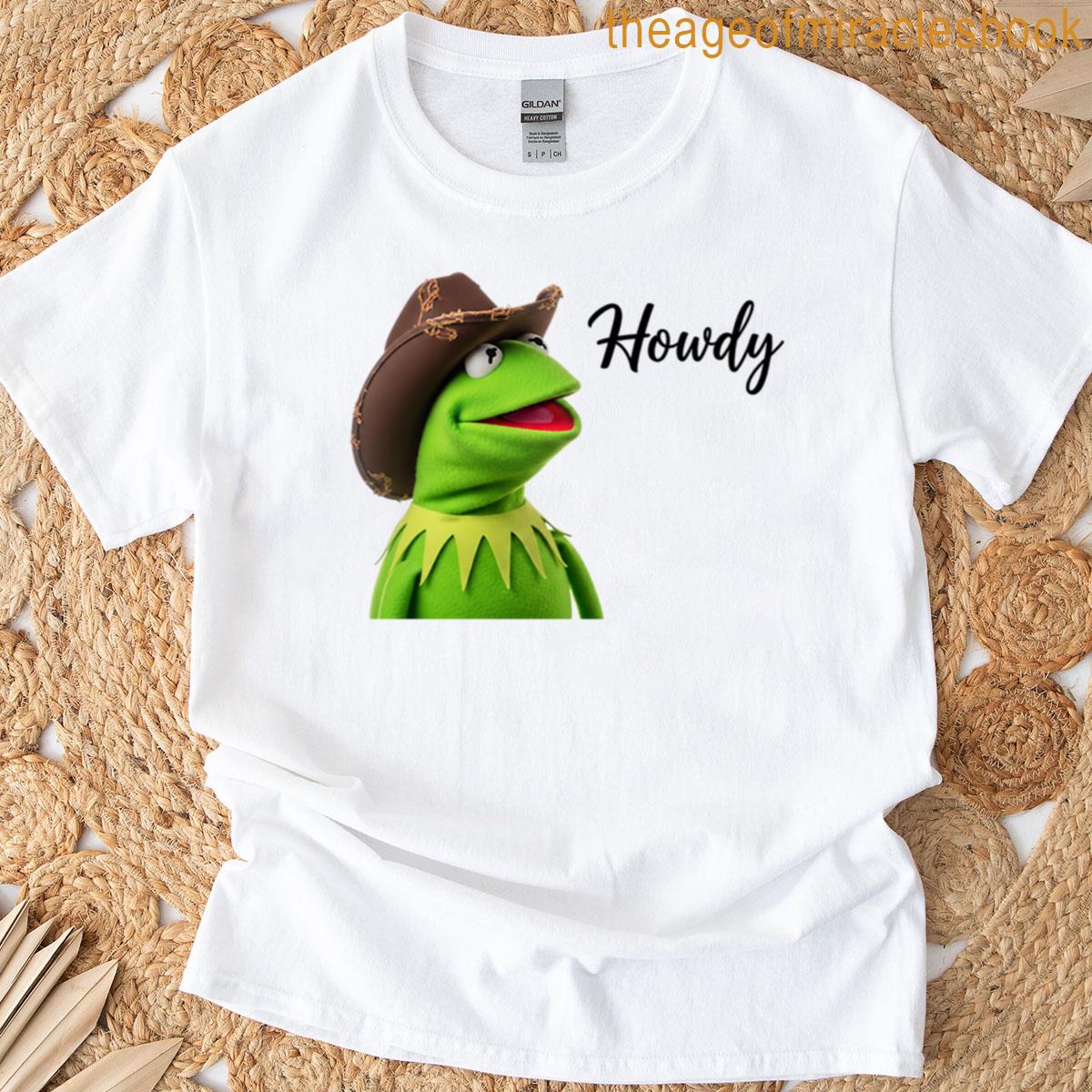 Cowboy Kermit The Frog Howdy Meme T-shirt