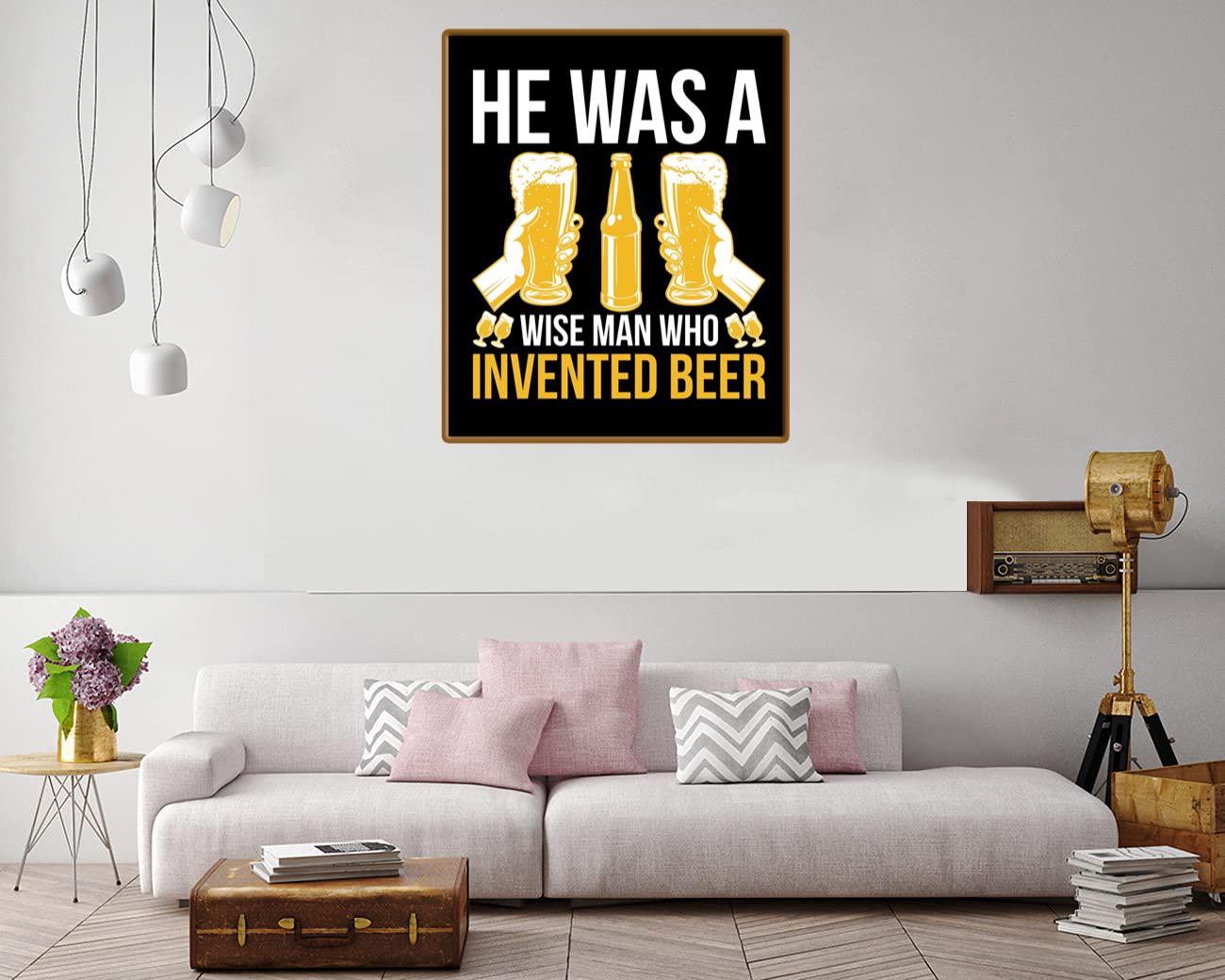 He Was A Wise Man Who Invented Beer Canvas Print Canvas, Poster