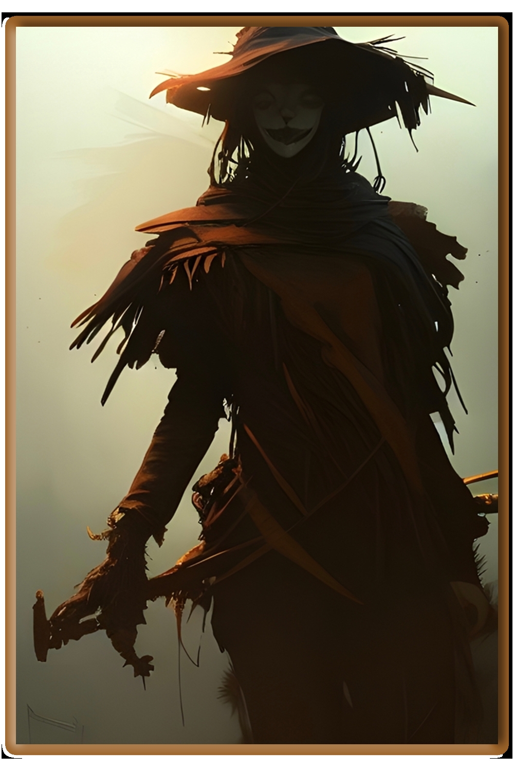Creepy Dark Scarecrow Lady Canvas Print Canvas, Poster